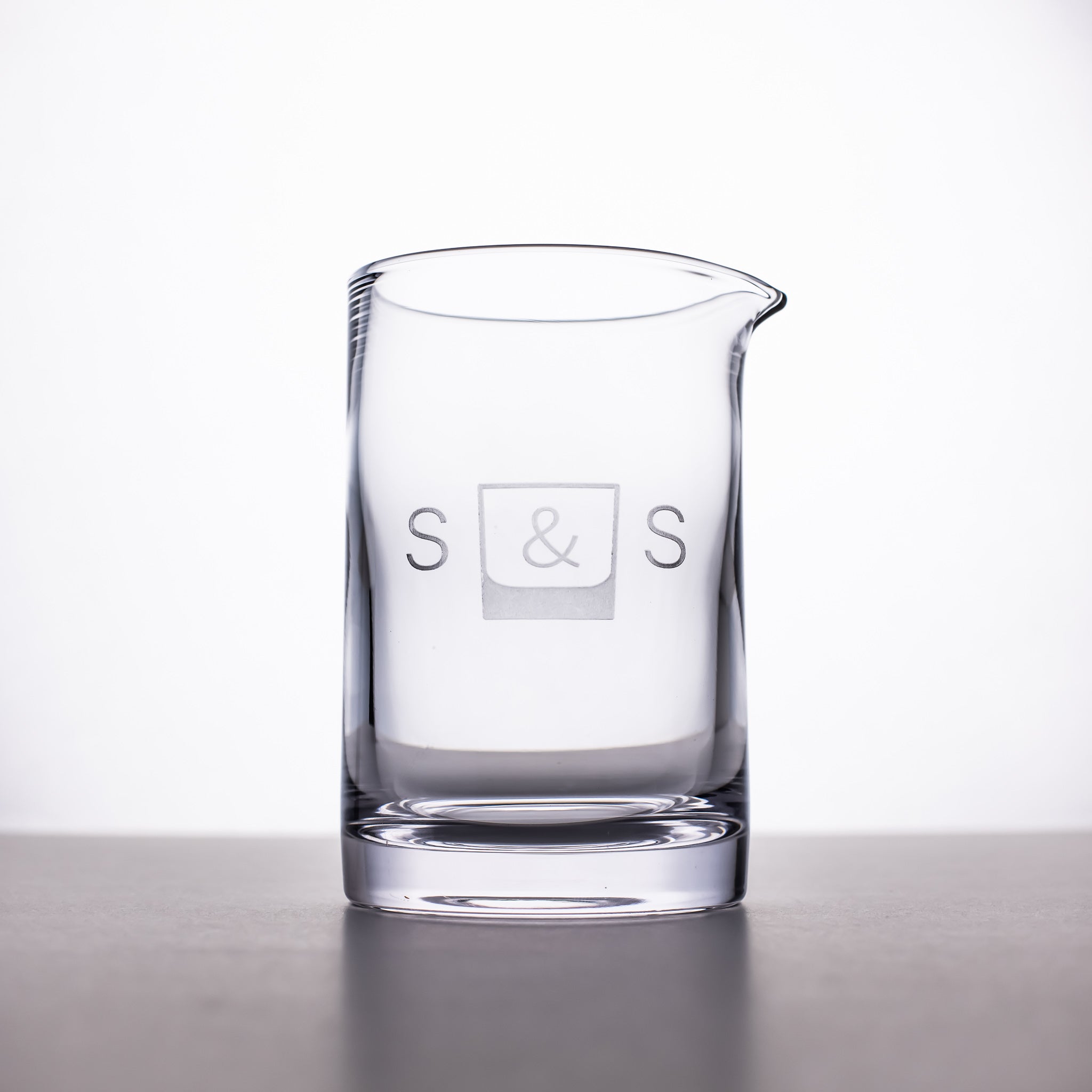 Custom Etched Seamless Cocktail Mixing Glass (24 oz) | Amehla Co.